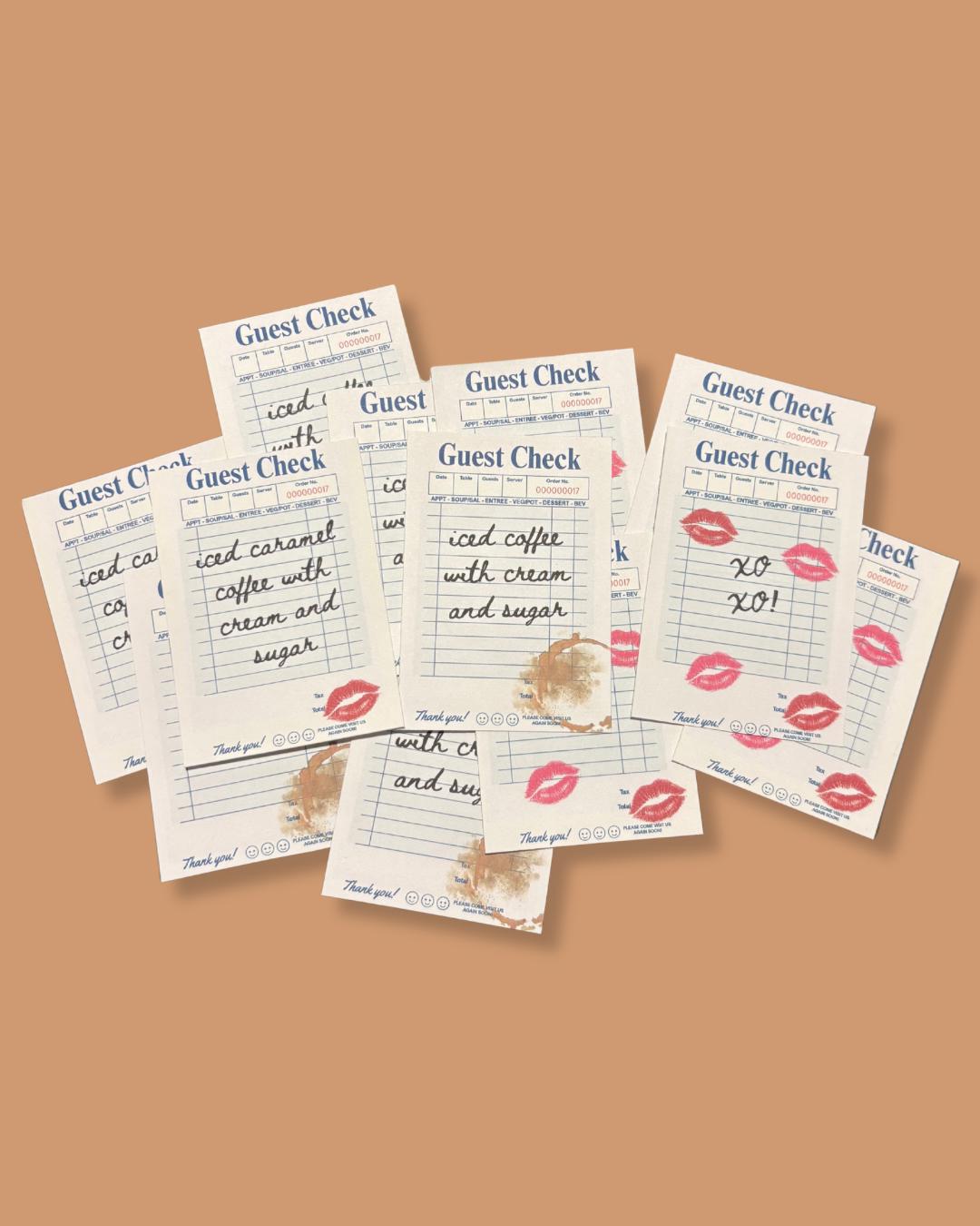 Iced Coffee Receipt Art Print | Retro Diner, Café-core Decor | Guest ...
