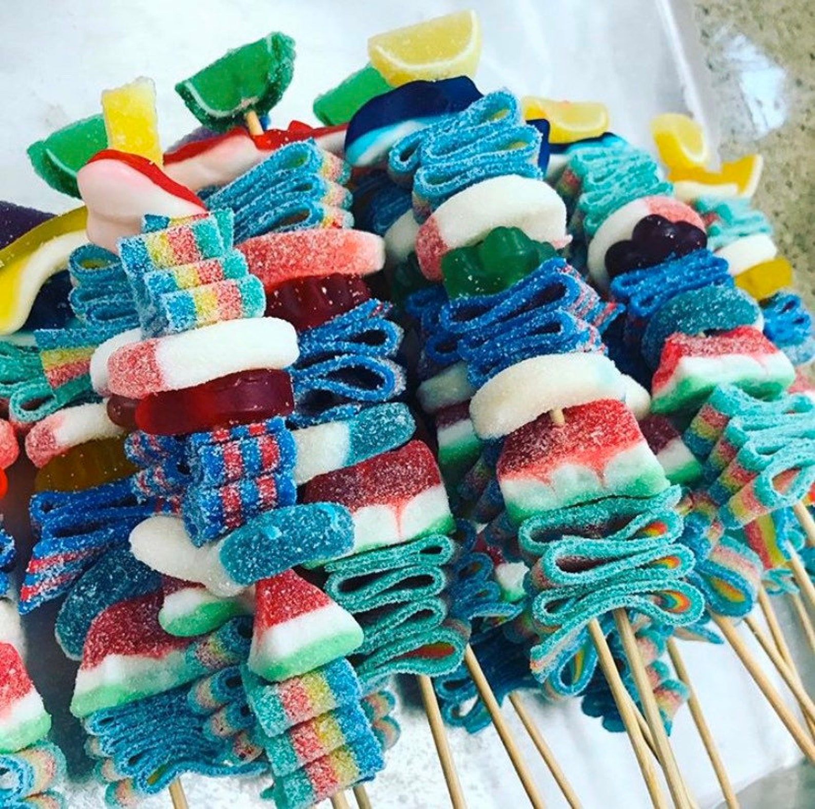 12 (1 Dozen) Candy Fruit Kabob Skewers Picnic Party Favors Design Your ...
