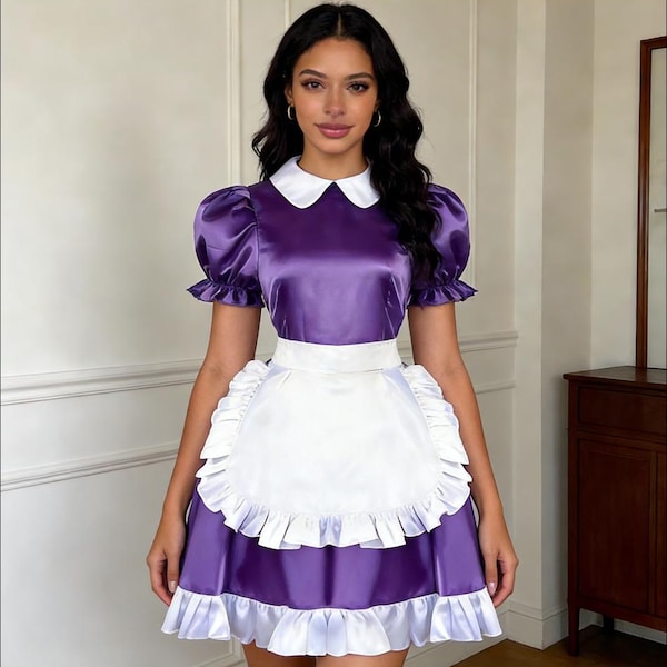 Maid Costume Purple - Etsy