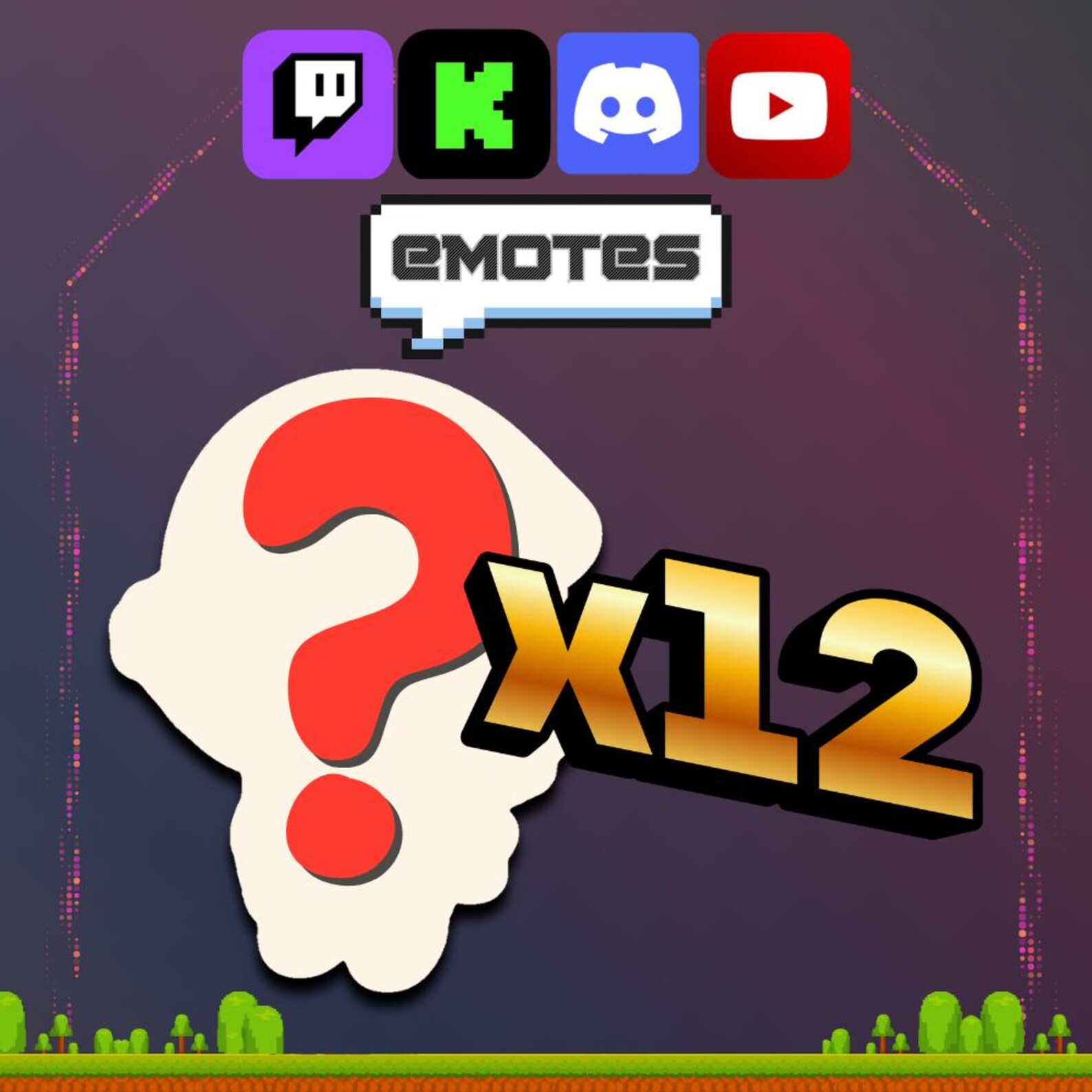 12 Custom Emotes • Customizable Emoji • Pack for Twitch, Youtube ...