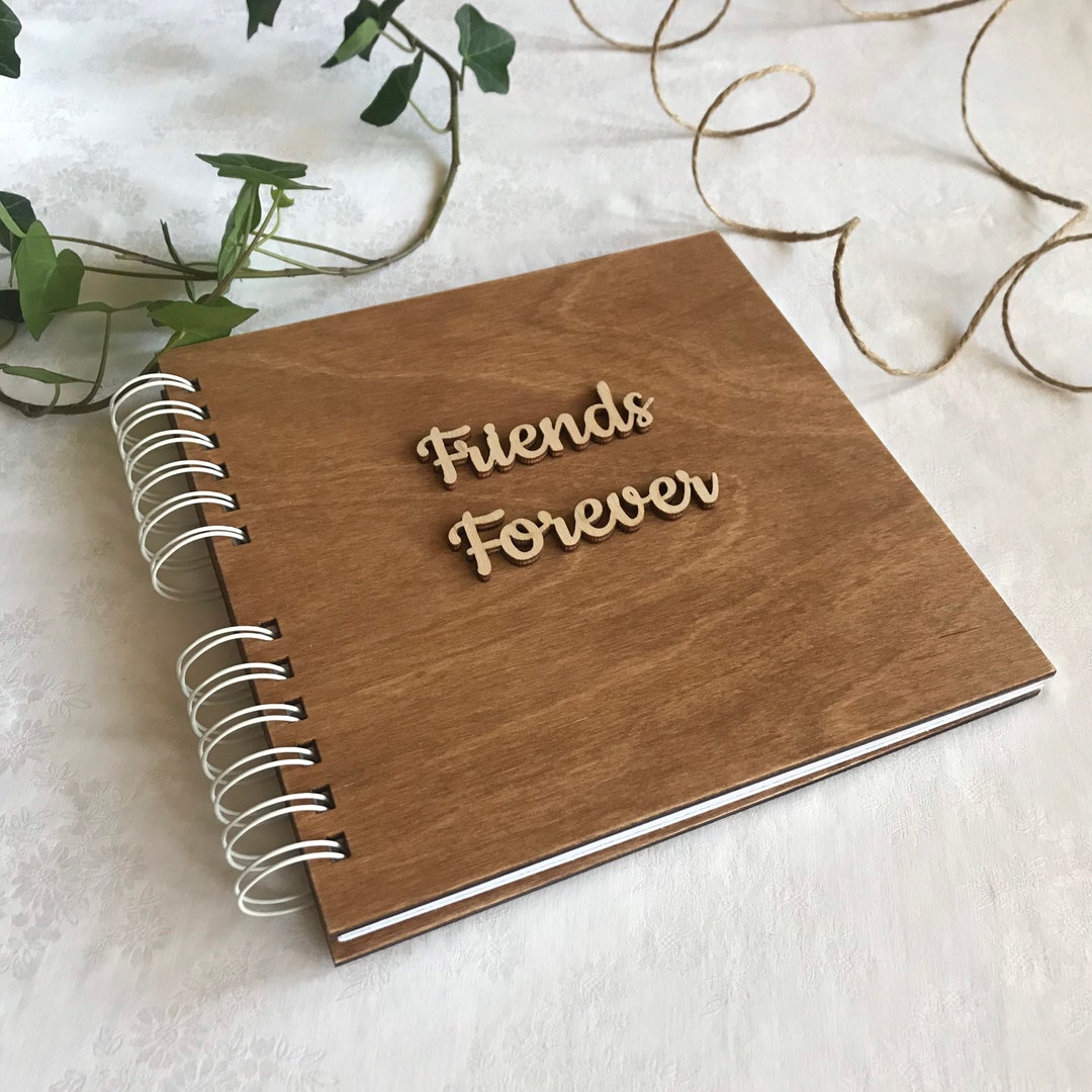 Photo Album for Best Friend / Wooden Cover Scrapbook / Friends Gift - Etsy