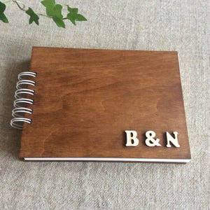 Personalized Photo Album, A5 Wood Cover Album, 5th Anniversary Gift ...