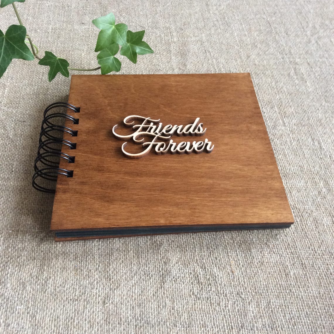 Photo Album for Best Friend Small Scrapbook Black Pages | Etsy