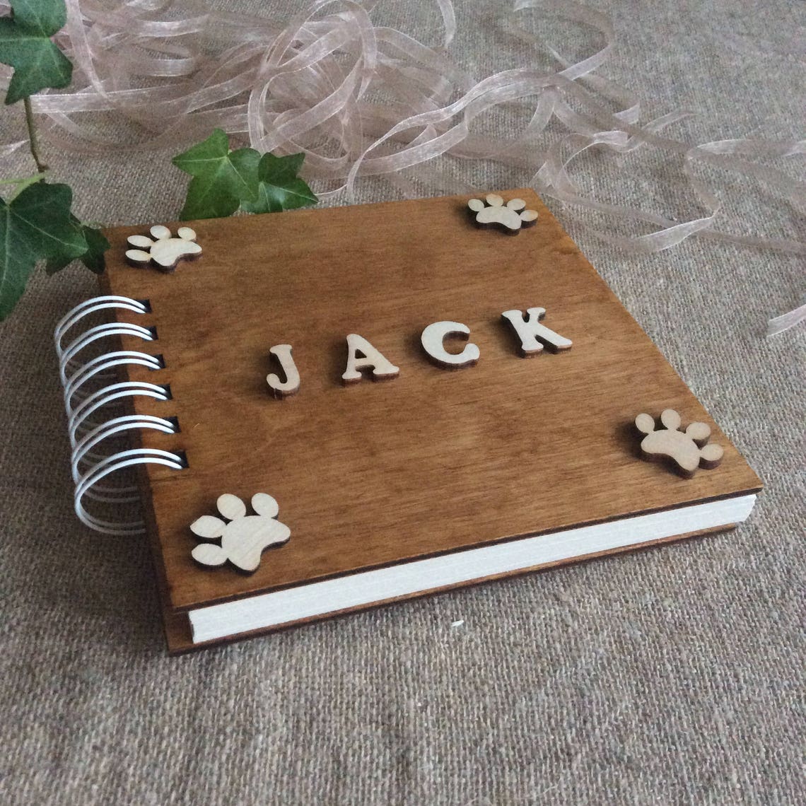 Dog Photo Book Small Personalized Album Pet Dog Scrapbook - Etsy