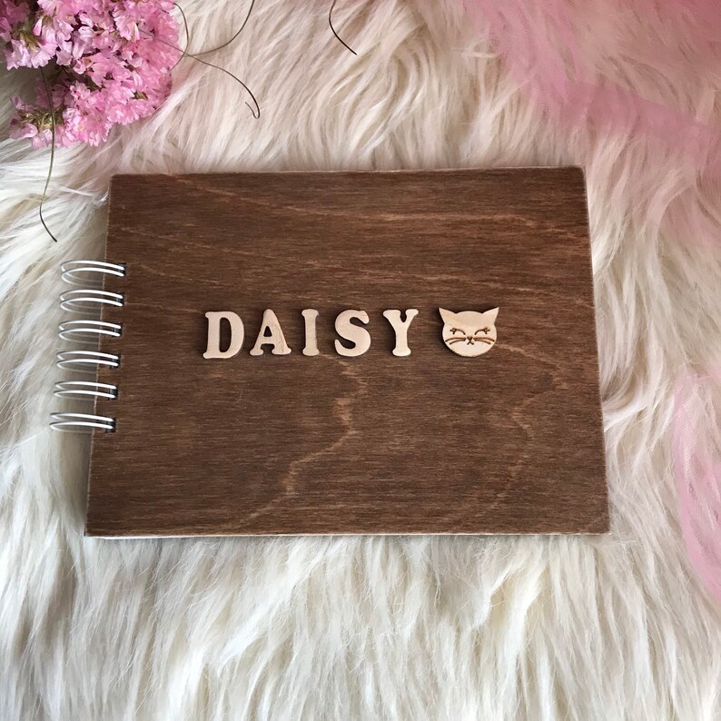 Cat Photo Album Personalized Pet Scrapbook Kitten Photo - Etsy