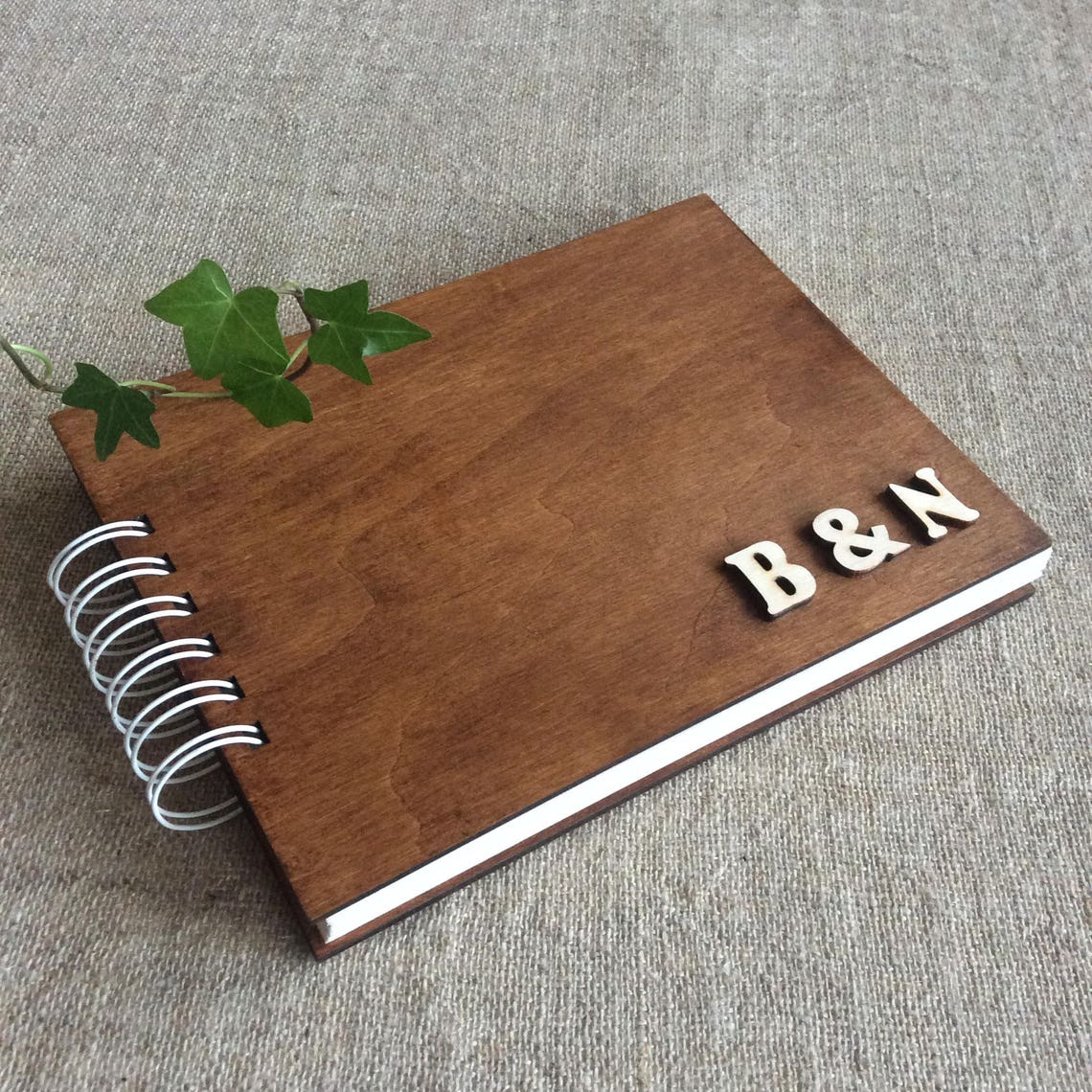 Personalized Scrapbook Album A5 Wood Cover Book Photo Album | Etsy