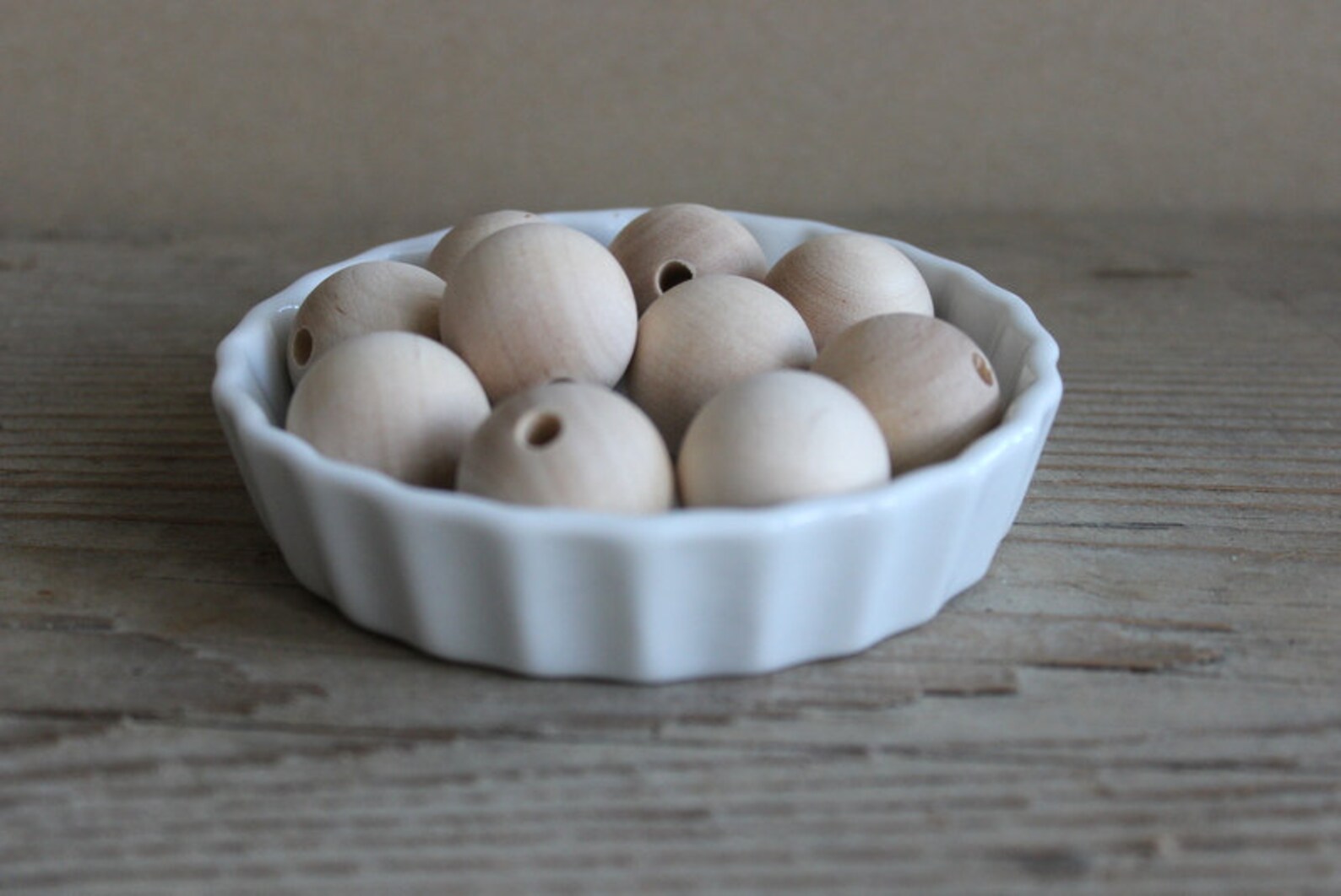 Wood Beads 25 Mm Set of 50 1 Unfinished Wood Bead | Etsy