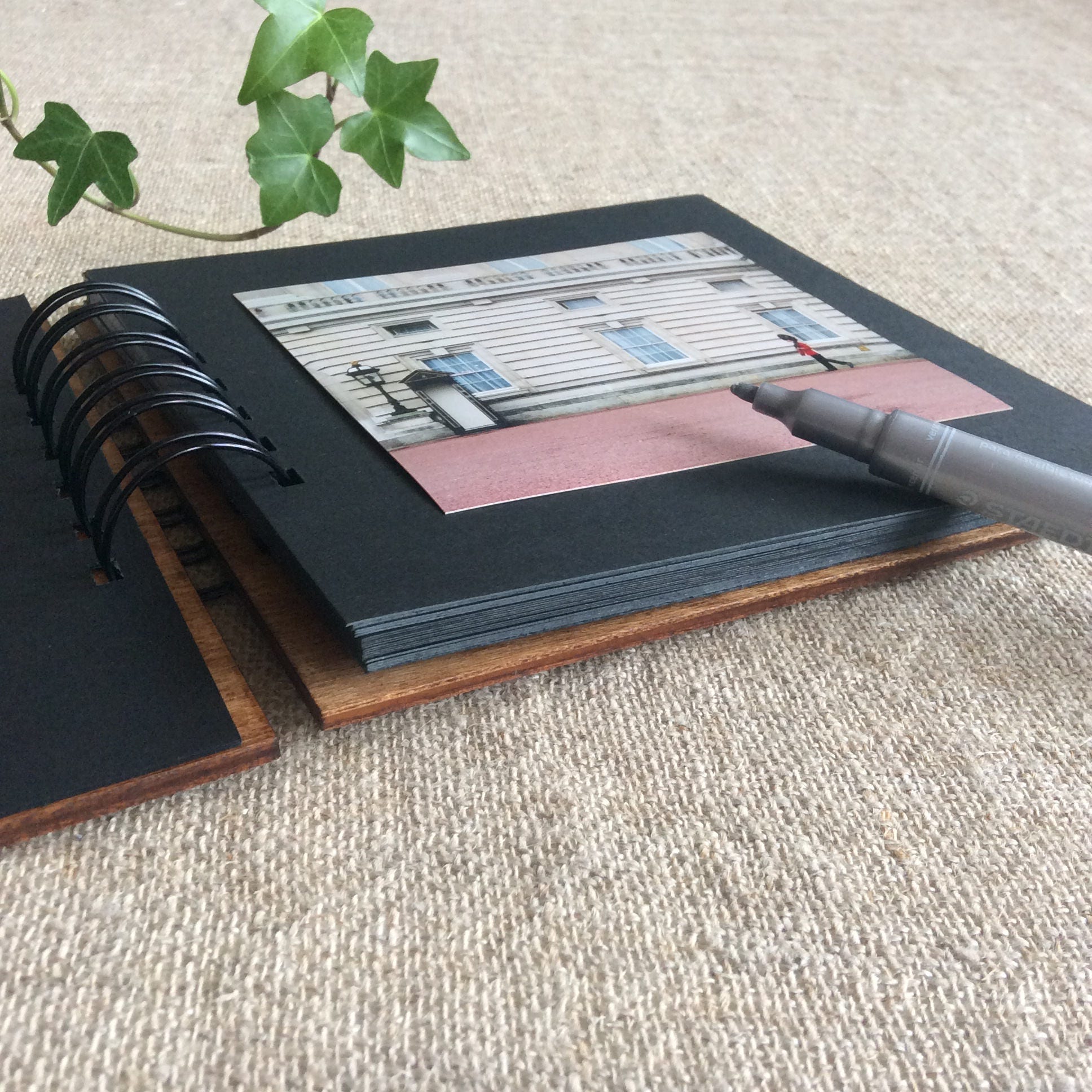 Photo Album for Best Friend Black Pages Album Wooden Cover - Etsy