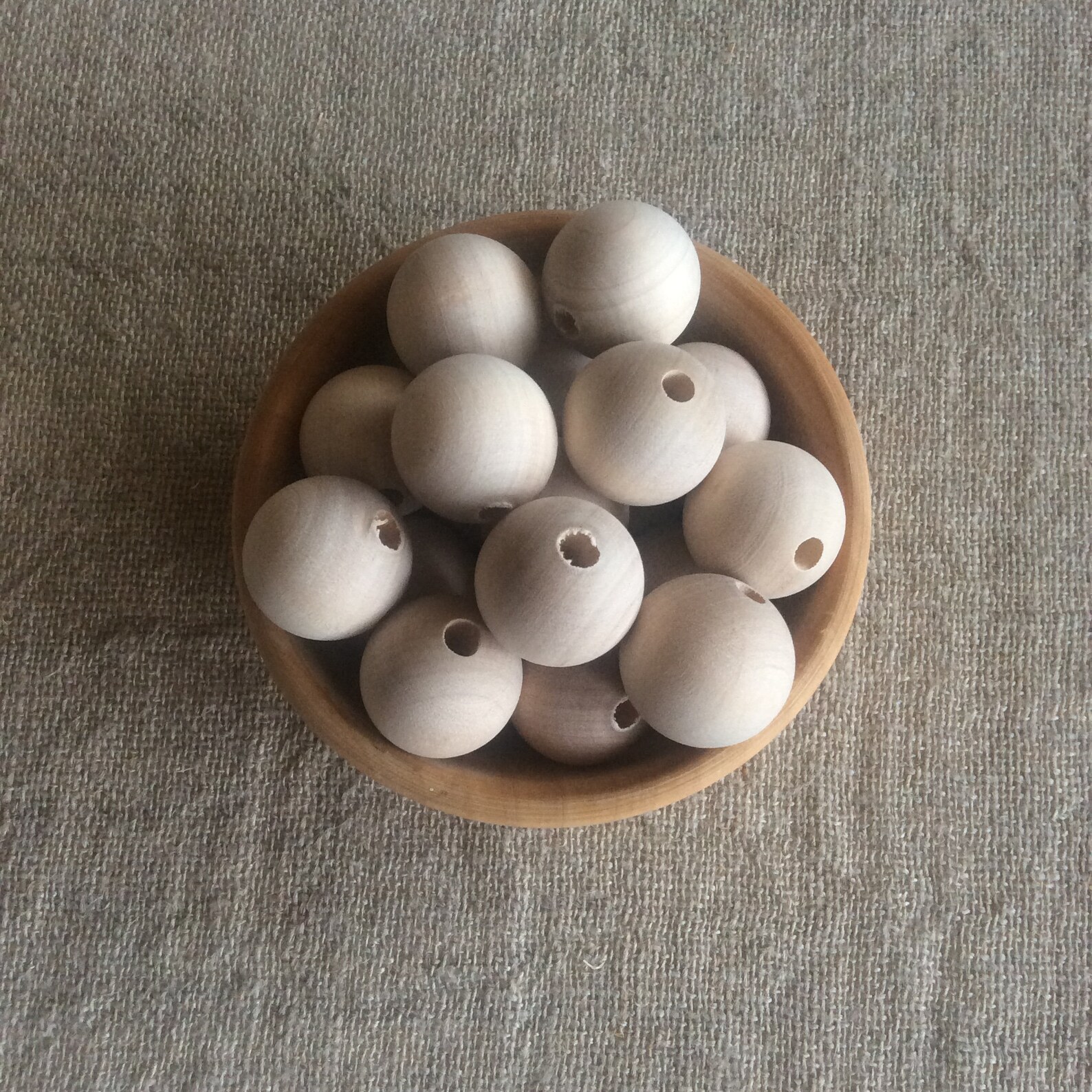 Wood Beads 25 Mm Set of 50 1 Unfinished Wood Bead | Etsy