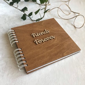 Photo Album for Best Friend / Wooden Cover Scrapbook / Friends Gift - Etsy