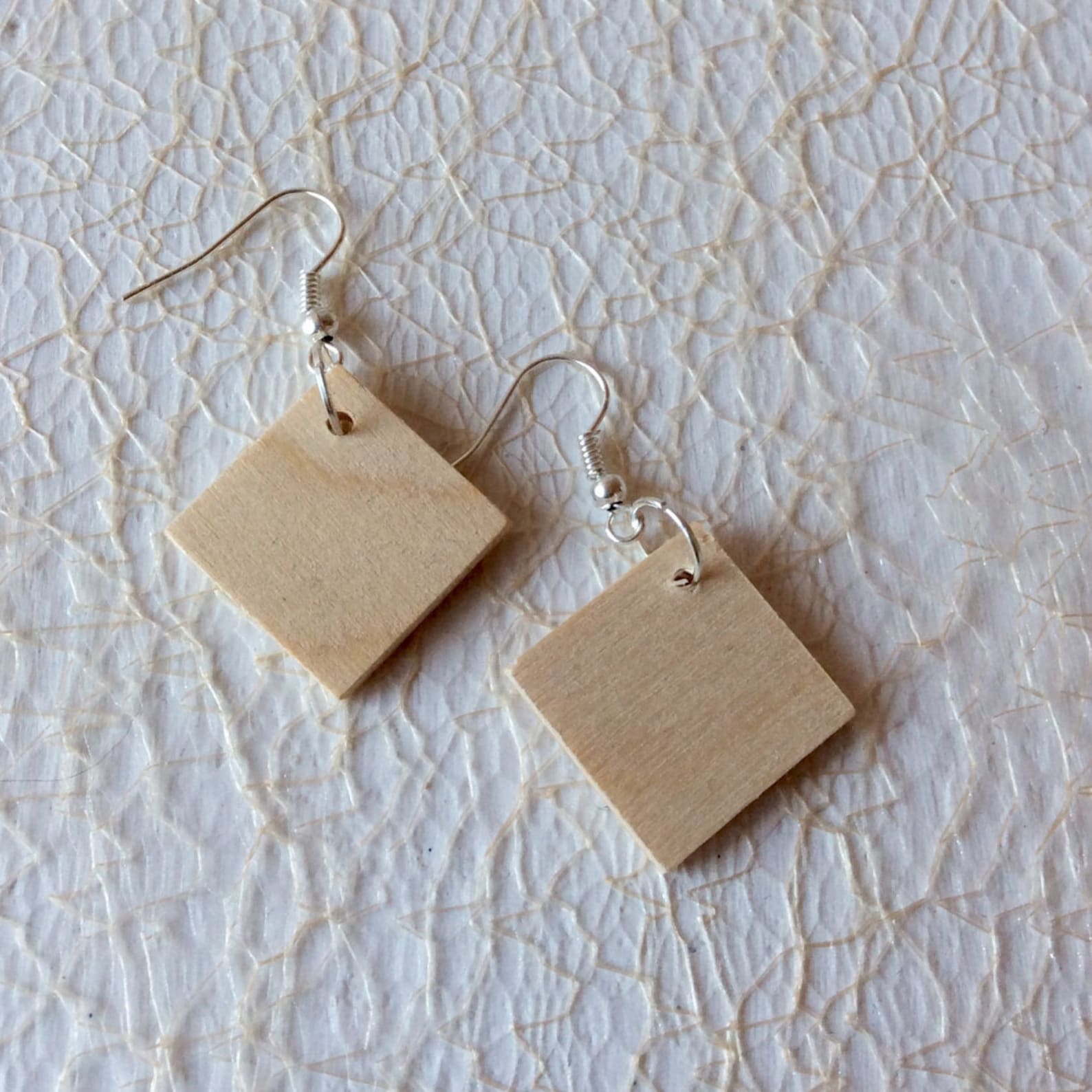 Wooden Earrings Blanks Rhombus Earrings Geometric Wood - Etsy