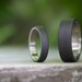 Titanium and Graphite Wedding Ring Set. Flat Dark Gray Matching Bands ...