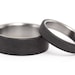 Titanium and Graphite Wedding Ring Set. Flat Dark Gray Matching Bands ...