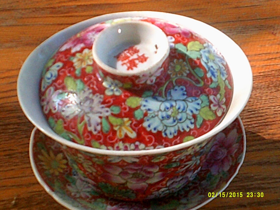 Vintage Handless Covered Tea Cup and Saucer - Etsy