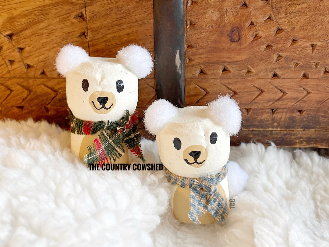 Wine Cork Polar Bear, Cork Shelf Sitter, Polar Bear Wine Cork, Unique ...