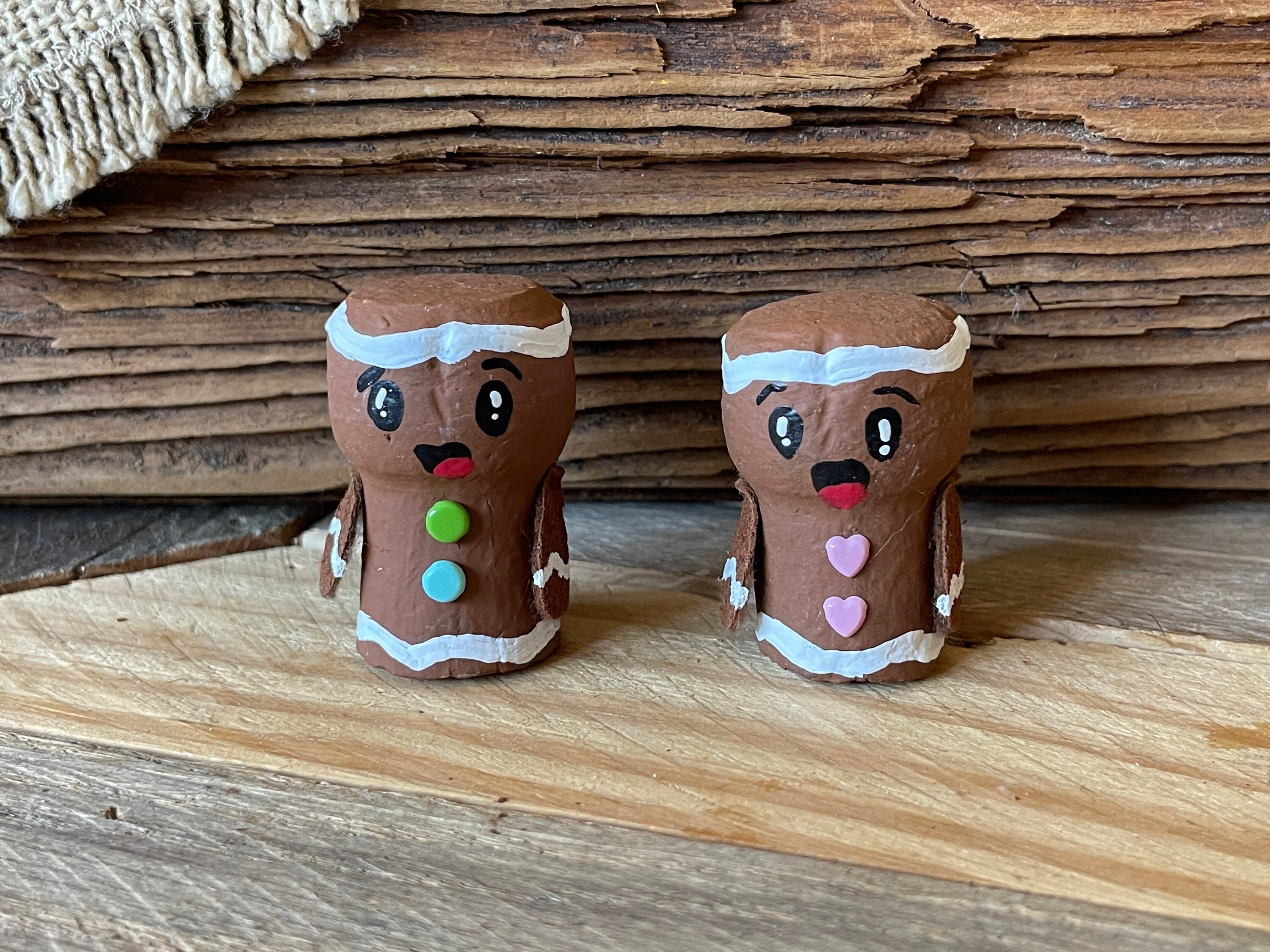 Wine Cork Gingerbread Man, Cork Shelf Sitter, Gingerbread Wine Cork ...