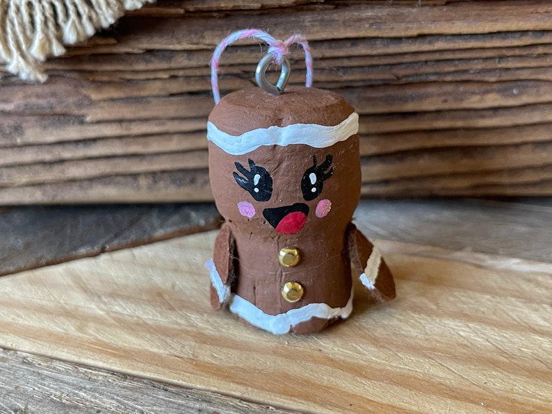 Wine Cork Gingerbread Man, Cork Shelf Sitter, Gingerbread Wine Cork ...