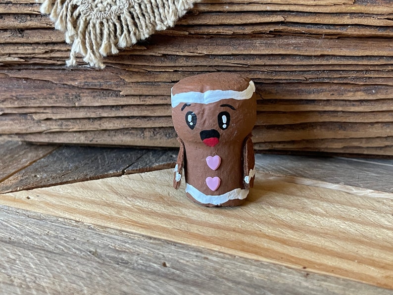 Wine Cork Gingerbread Man, Cork Shelf Sitter, Gingerbread Wine Cork ...