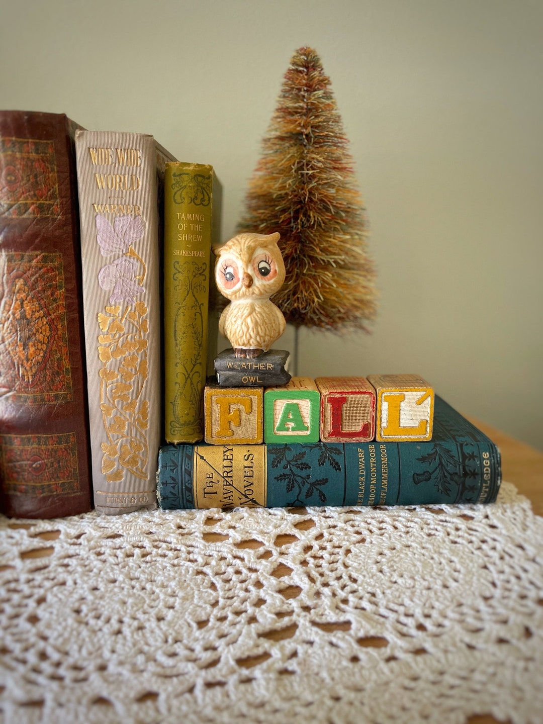 Fall Blocks, Vintage Block, Vintage Wooden Blocks, Wood Blocks, Autumn ...