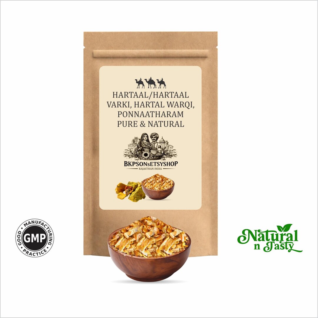 Natural Hartal Warqi | Indian Hartal Varki | Traditional Ayurvedic ...