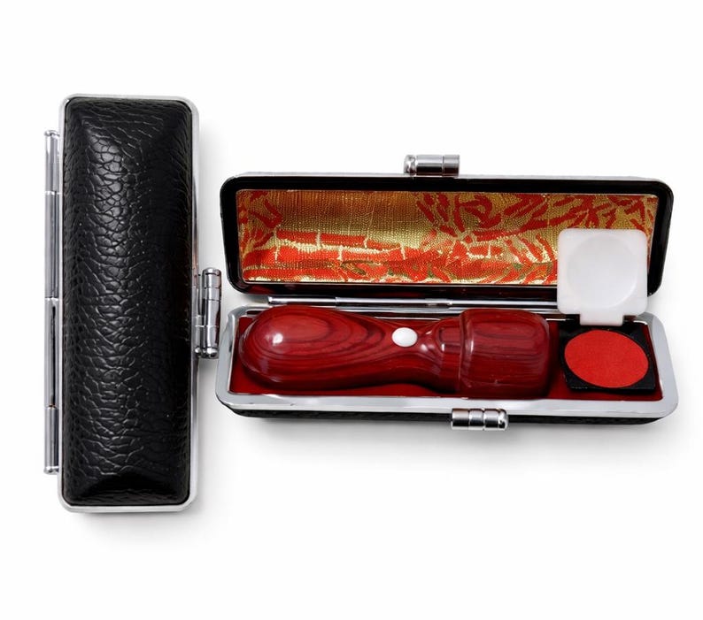 Japanese Hanko Stamp – Custom Name Seal in Wood Stamp Personalized ...