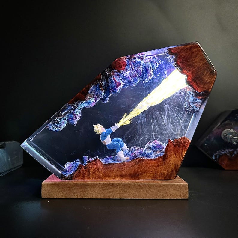 Dragon Ball Z Vegeta Super Saiyan Epoxy Resin Lamp – LED Anime Night ...