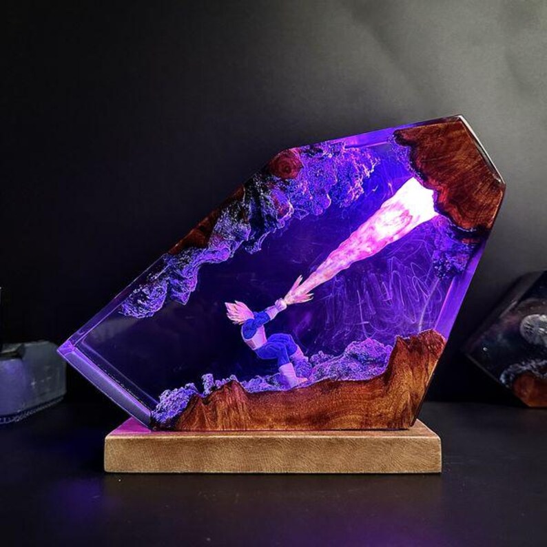 Dragon Ball Z Vegeta Super Saiyan Epoxy Resin Lamp – LED Anime Night ...