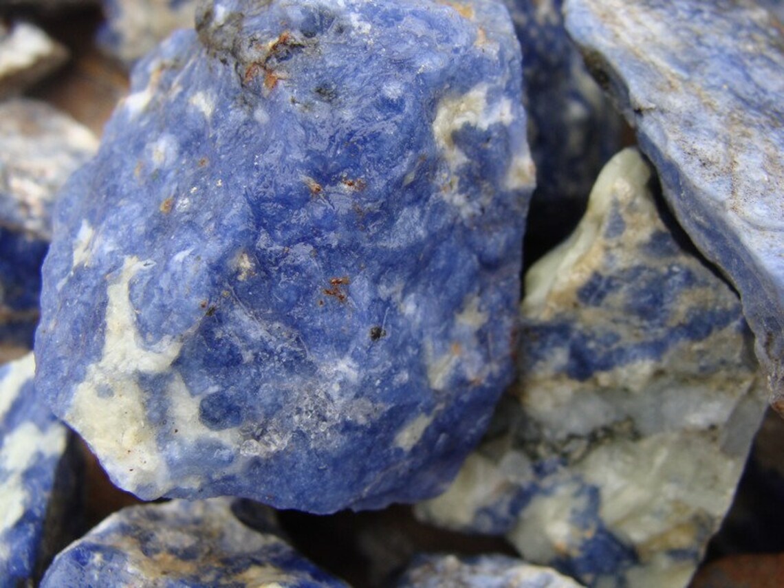 Premium Sodalite Rough Rocks You Choose the Lot Size Large - Etsy