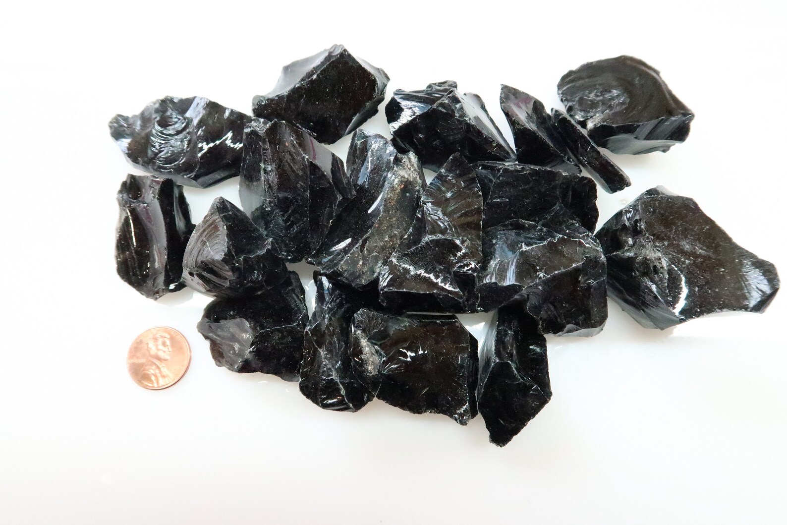 Premium Black Obsidian Rough Rocks - Raw Obsidian - Tumbling Rough ...