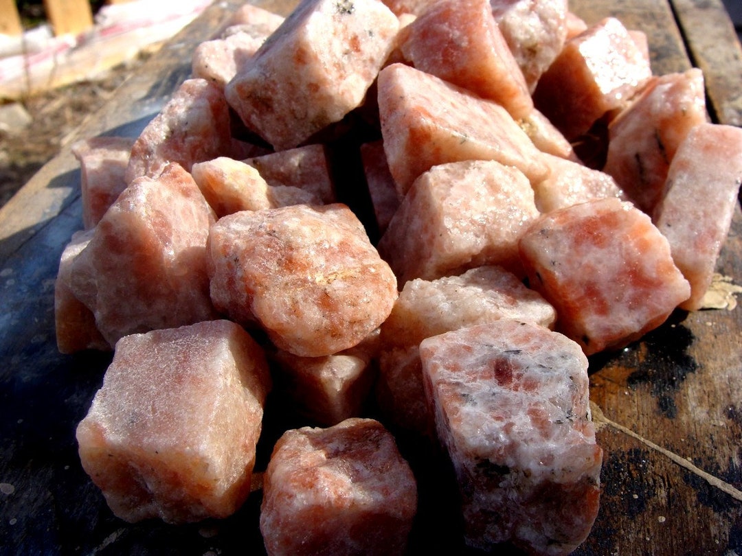 Premium Sunstone Rough Rocks - You Choose the Lot Size - Large Stones ...