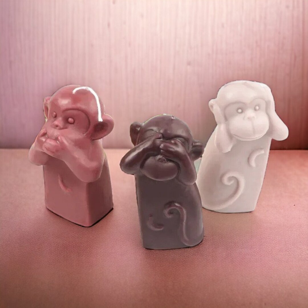 Cute Monkey Silicone Candle Mold Handmade Animal Soap Plaster Crafts ...