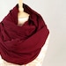 Oversized Maroon Infinity Scarf: Jersey Cotton Cowl Hood - Etsy