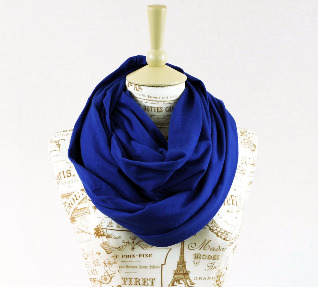 Royal Blue Infinity Scarf: Soft Jersey Knit Circle Scarf - Etsy