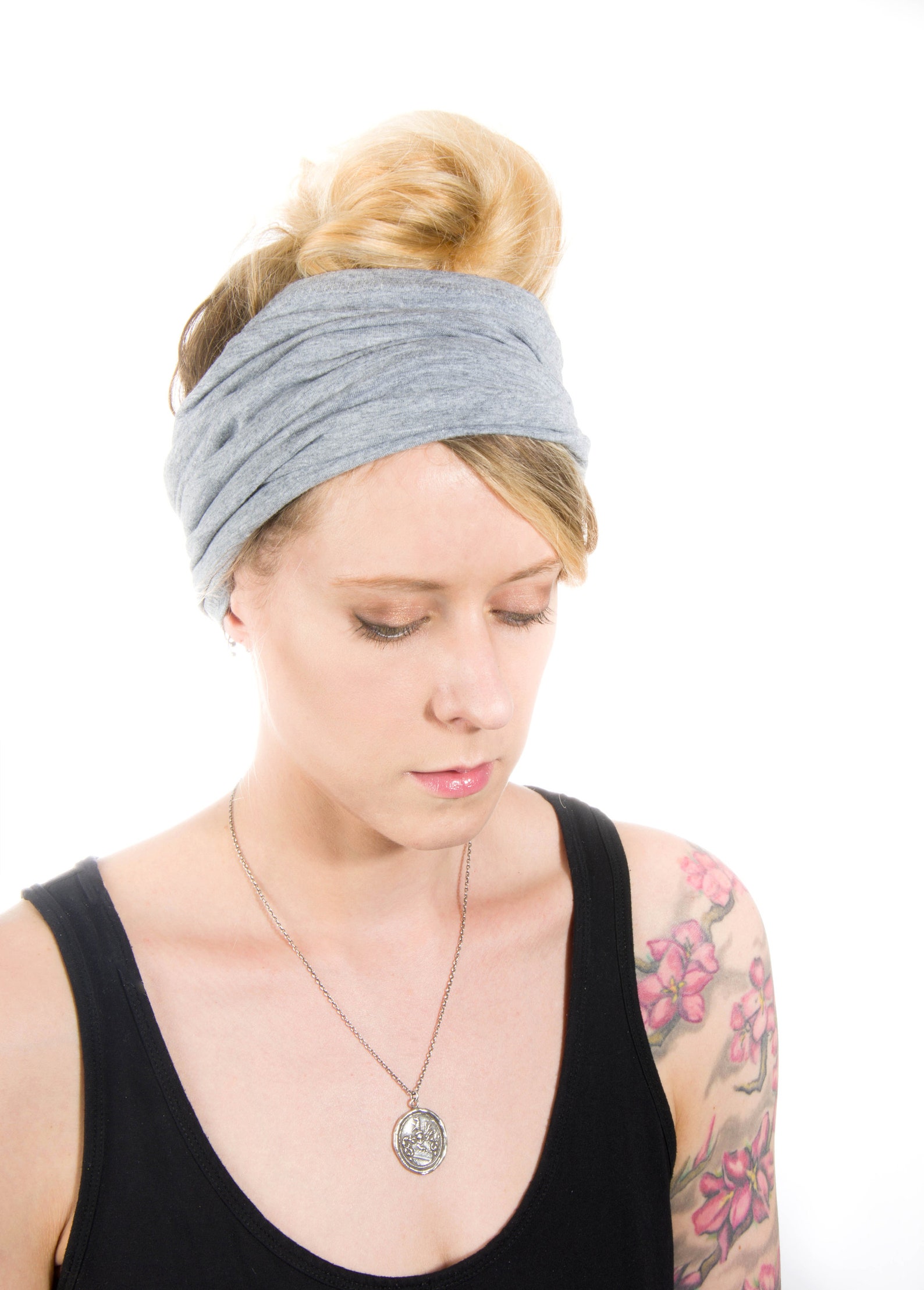 Extra Wide Headband Jersey Headbands for Women Grey - Etsy