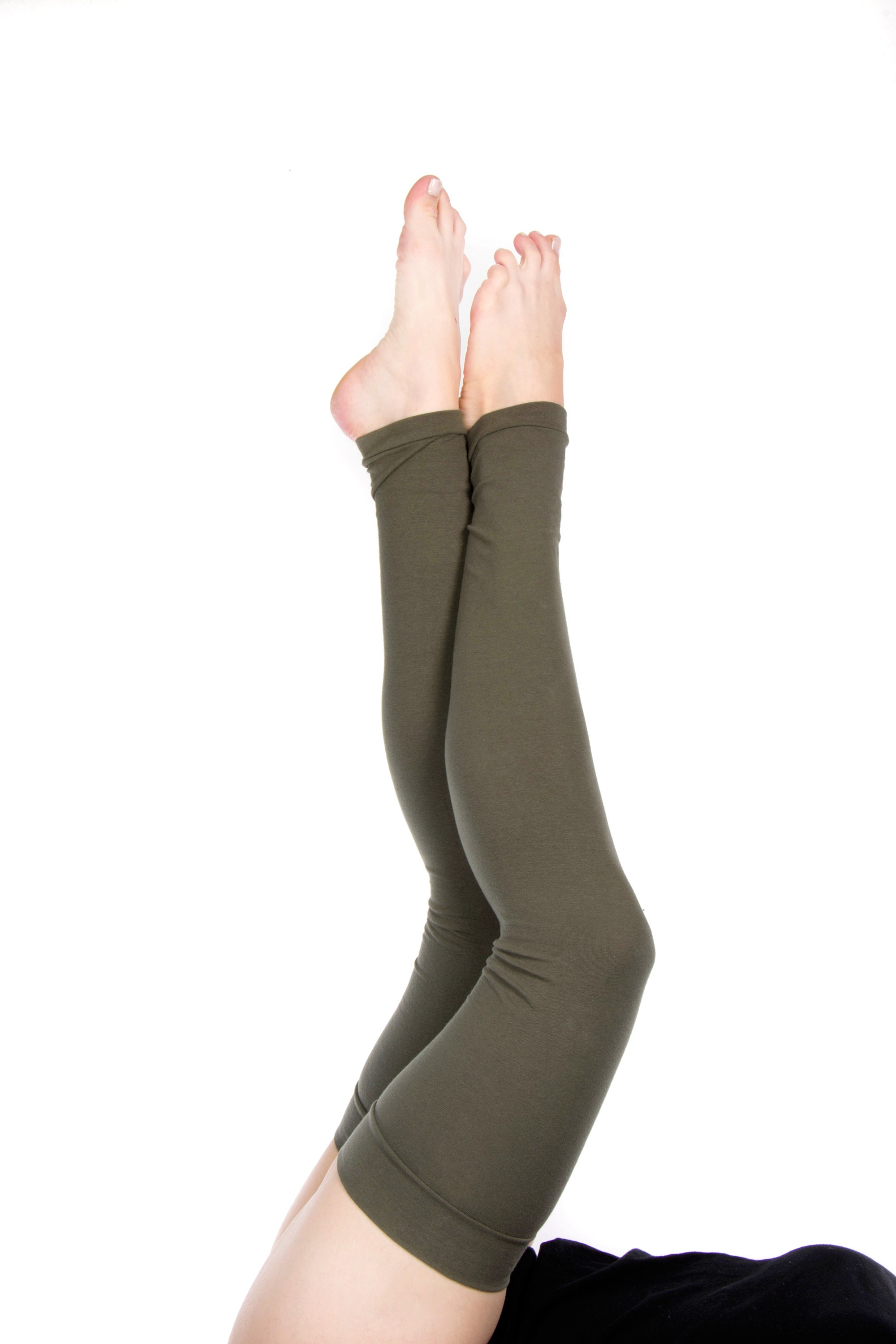 Olive Leg Warmers Extra Long Leg Warmers Women Thigh High - Etsy