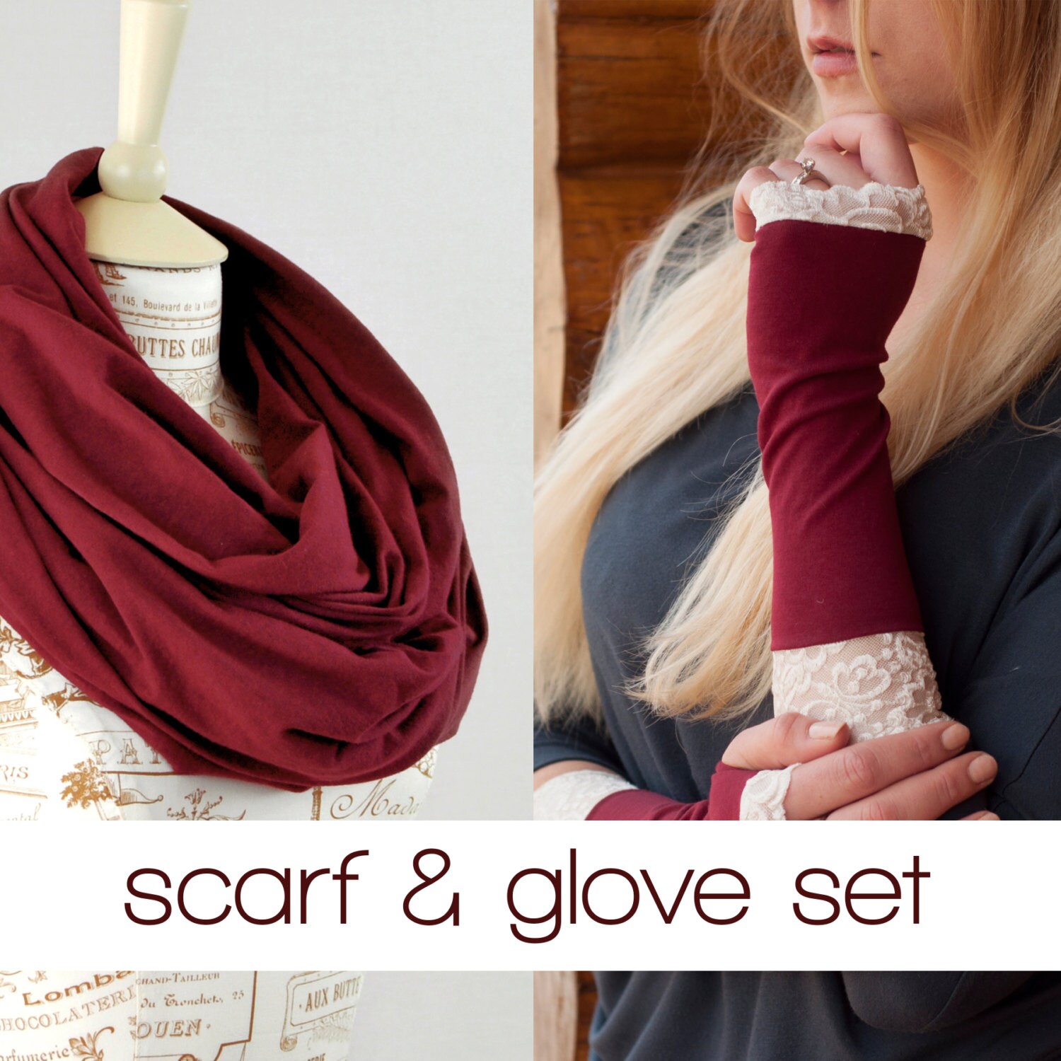 Maroon Infinity Scarf