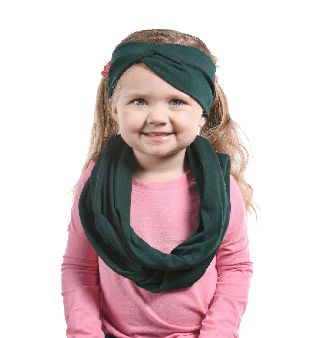 Little Girls Scarf Headband Set Girls Infinity Scarf - Etsy UK