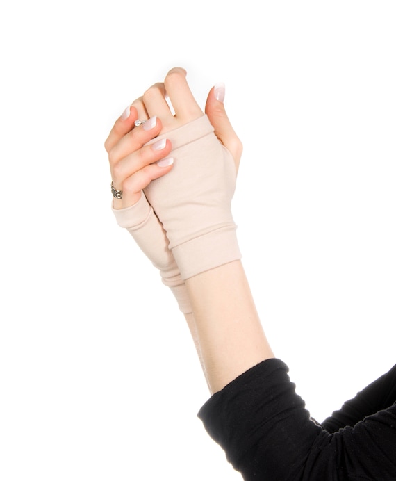 Short Fingerless Gloves Hand Warmers Short Gloves Tan Gloves Women Texting Gloves Jersey Hand Scar Cover Yoga Gloves Hand Tattoo Cover Up Etsy UK