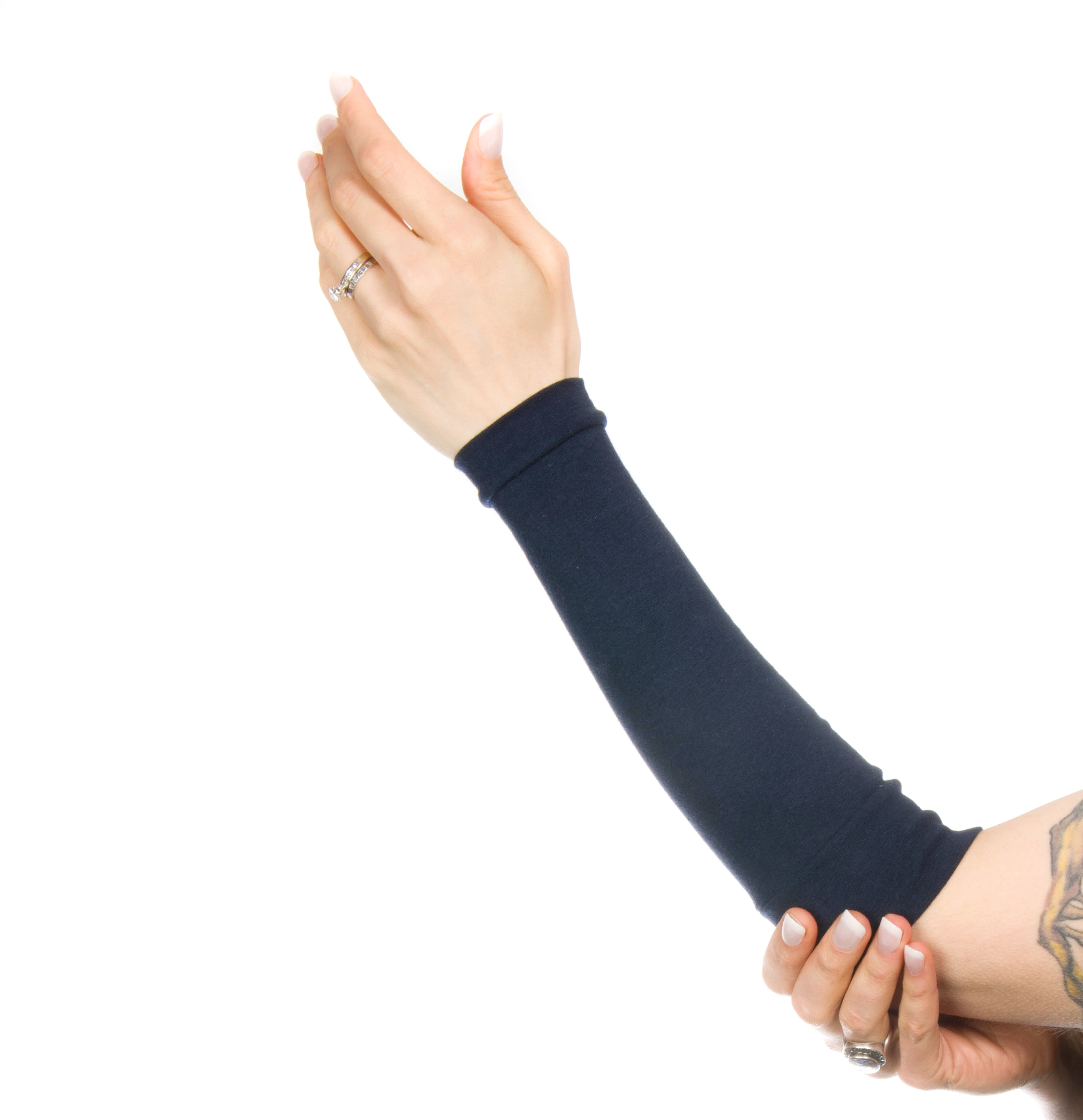 Navy Blue Jersey Arm Cuffs: Tattoo Cover, Sleeve Extenders - Etsy