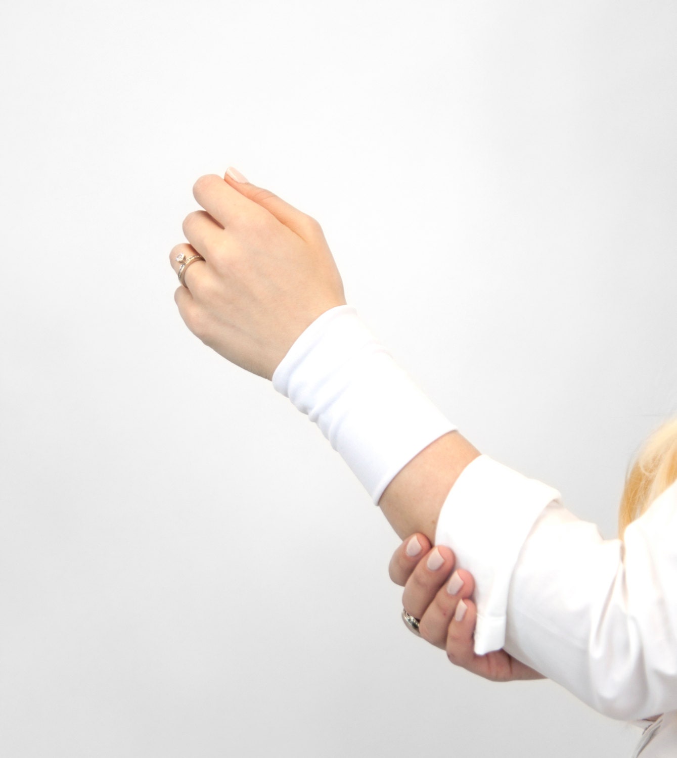 White Wrist Cuff Bracelet White Bracelet Stretch Cuffs | Etsy