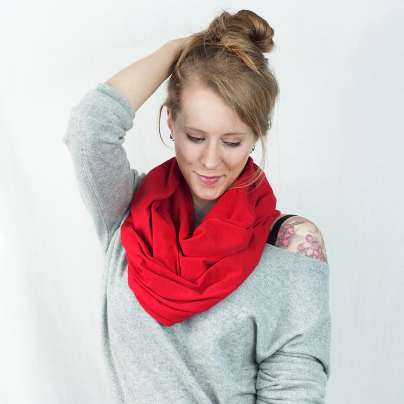 Red Mens Scarf - Etsy