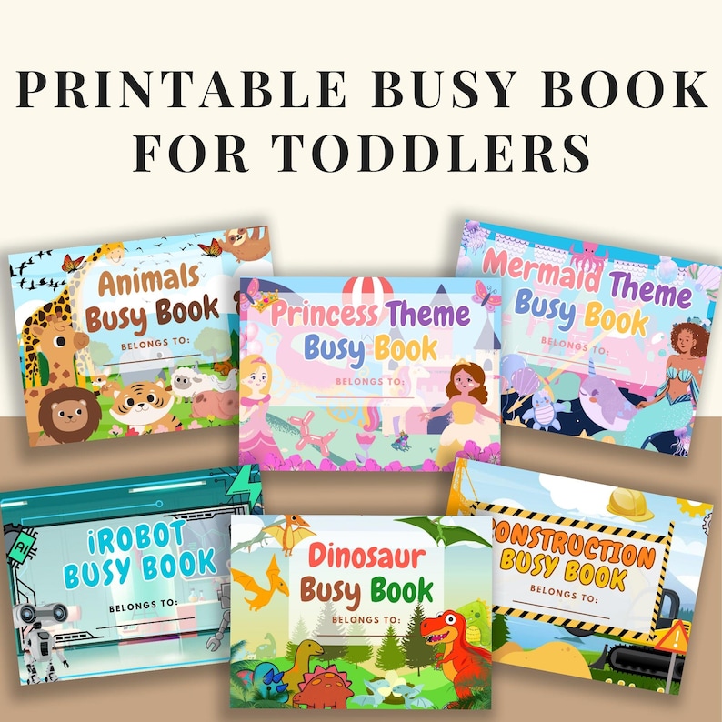 Toddler Busy Book Bundle | Printable Learning Activities (PDF Download ...