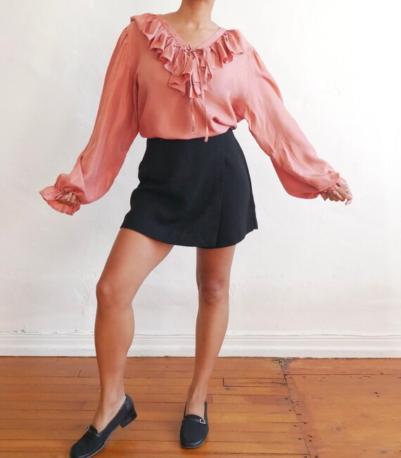 Vintage silk blouse ruffle - Gem