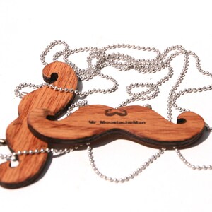Emergency Moustache Necklace stained - Etsy