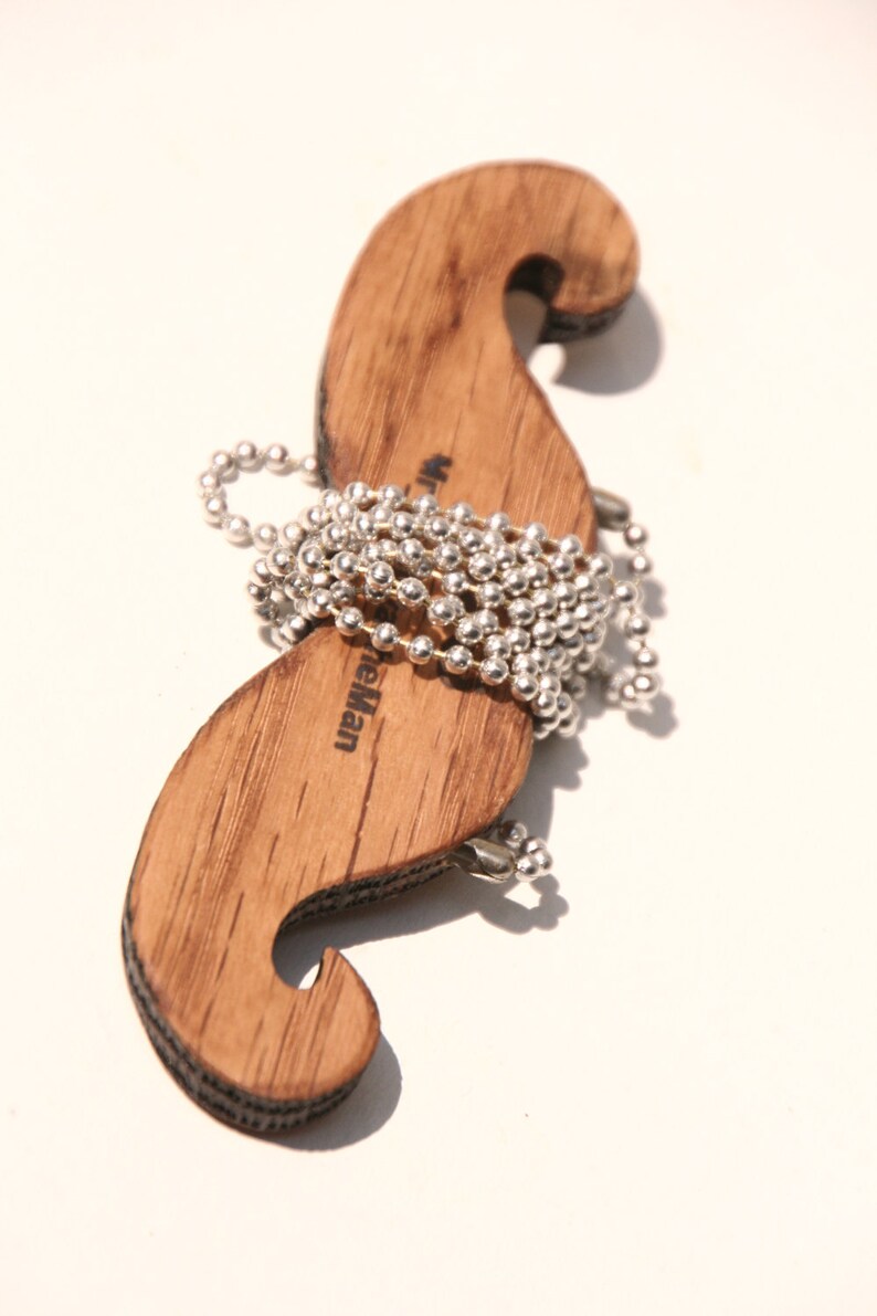 Emergency Moustache Necklace stained - Etsy