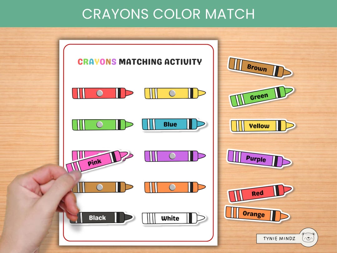 Crayon Color Matching Activity, Preschool Printable, Montessori ...