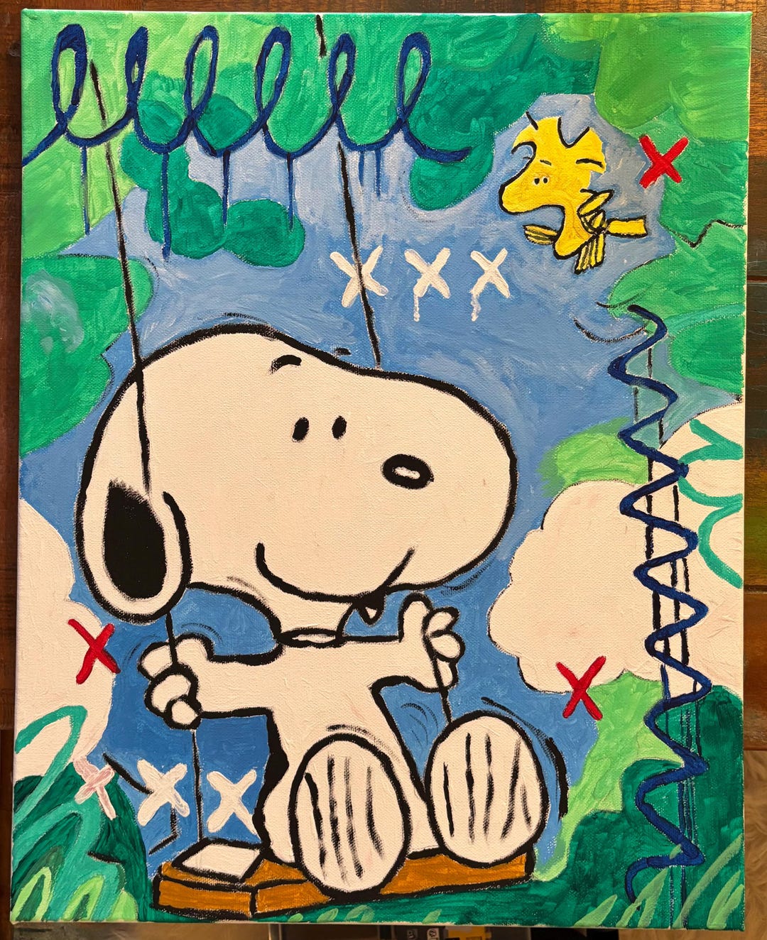 Snoopy on a Swing - Etsy
