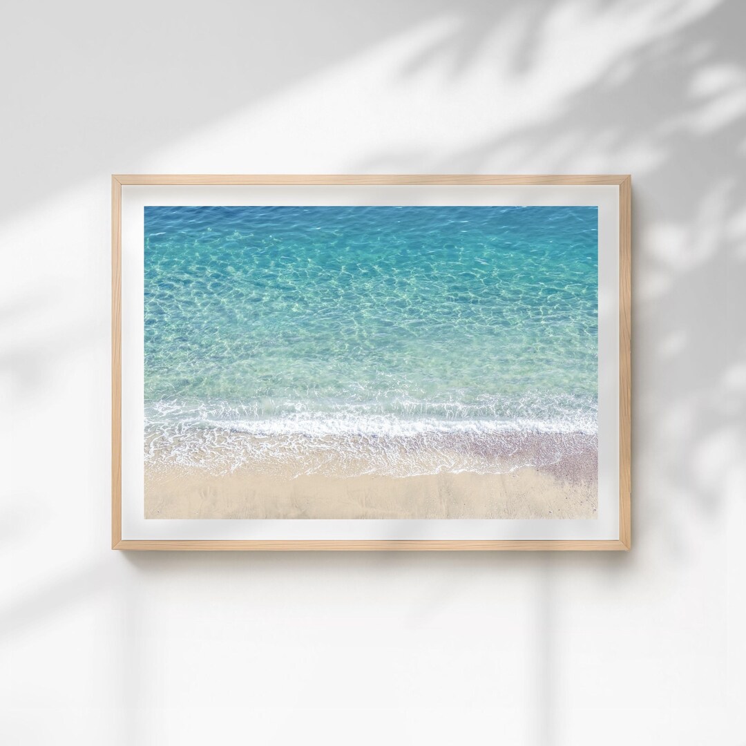 Pastel Ocean Waves Sunset Beach Photo Print, Fine Art Photography Wall ...