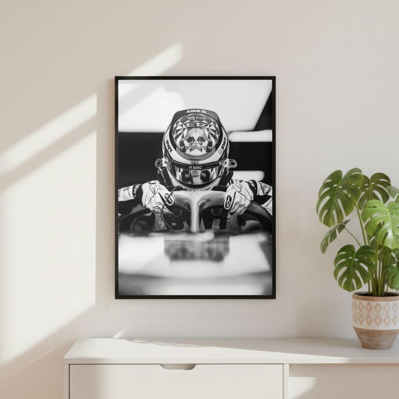 Franco Colapinto Poster, Formula 1 Motivational Print, Black and White ...