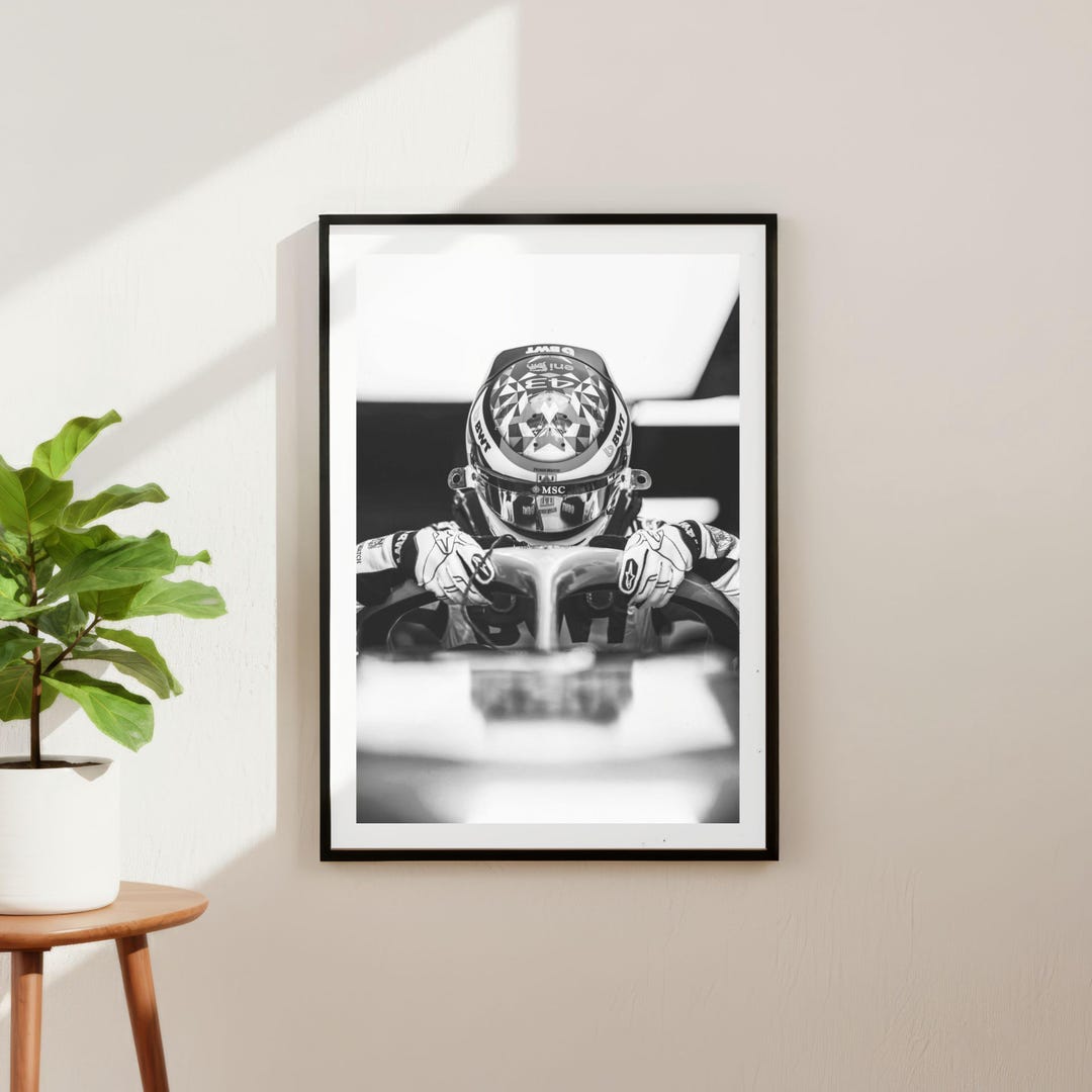 Franco Colapinto Poster, Formula 1 Motivational Print, Black and White ...
